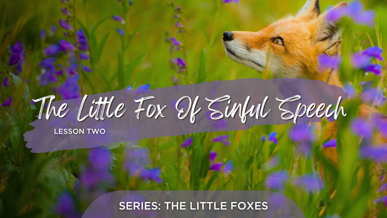 The Little Foxes: Lesson Two – The Little Fox of Sinful Speech - Church ...